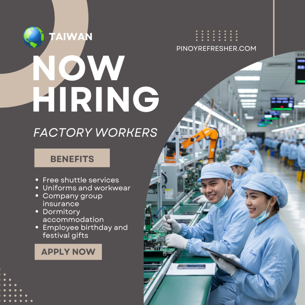 Urgent Hiring: Factory Workers Bound for Taiwan