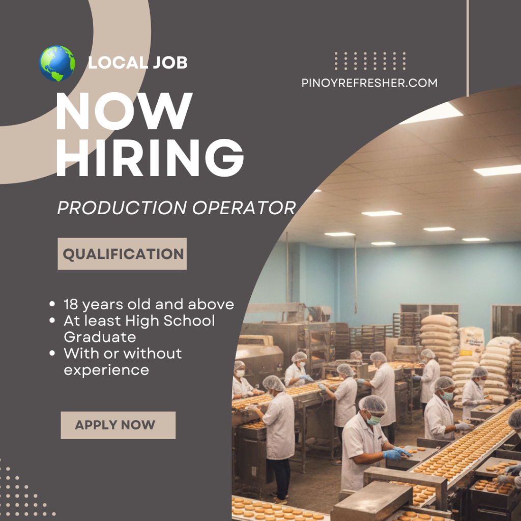 Jedegal International Manpower Services is now Hiring Factory Workers