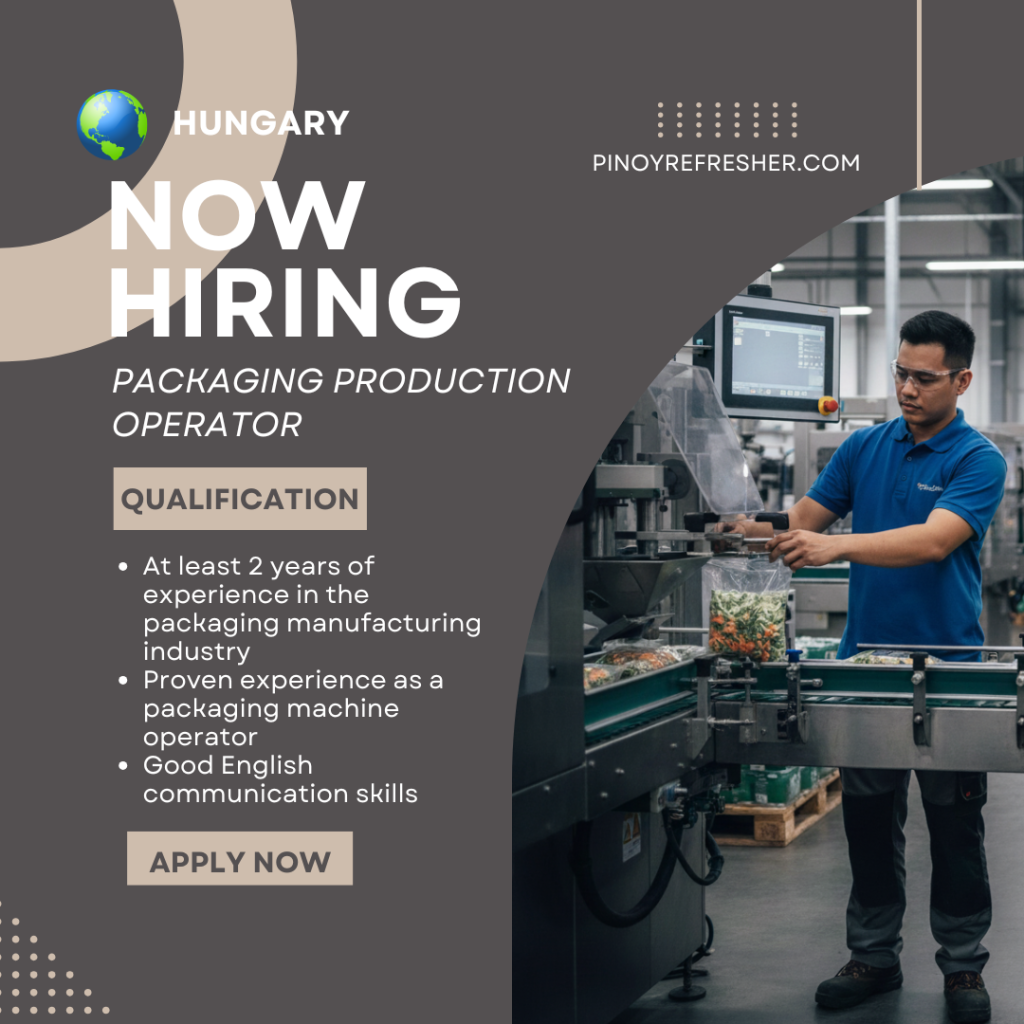 Hiring Factory Workers for Hungary under Peridot International Resources Inc.