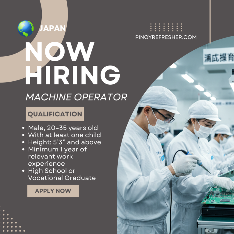 Jedegal International Manpower Services is now Hiring Factory Workers