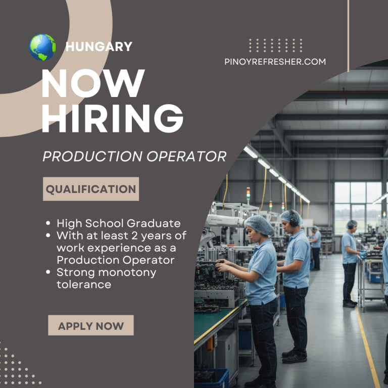 Taiwan Hiring Factory Workers for ASE Chungli | Filsino Agency