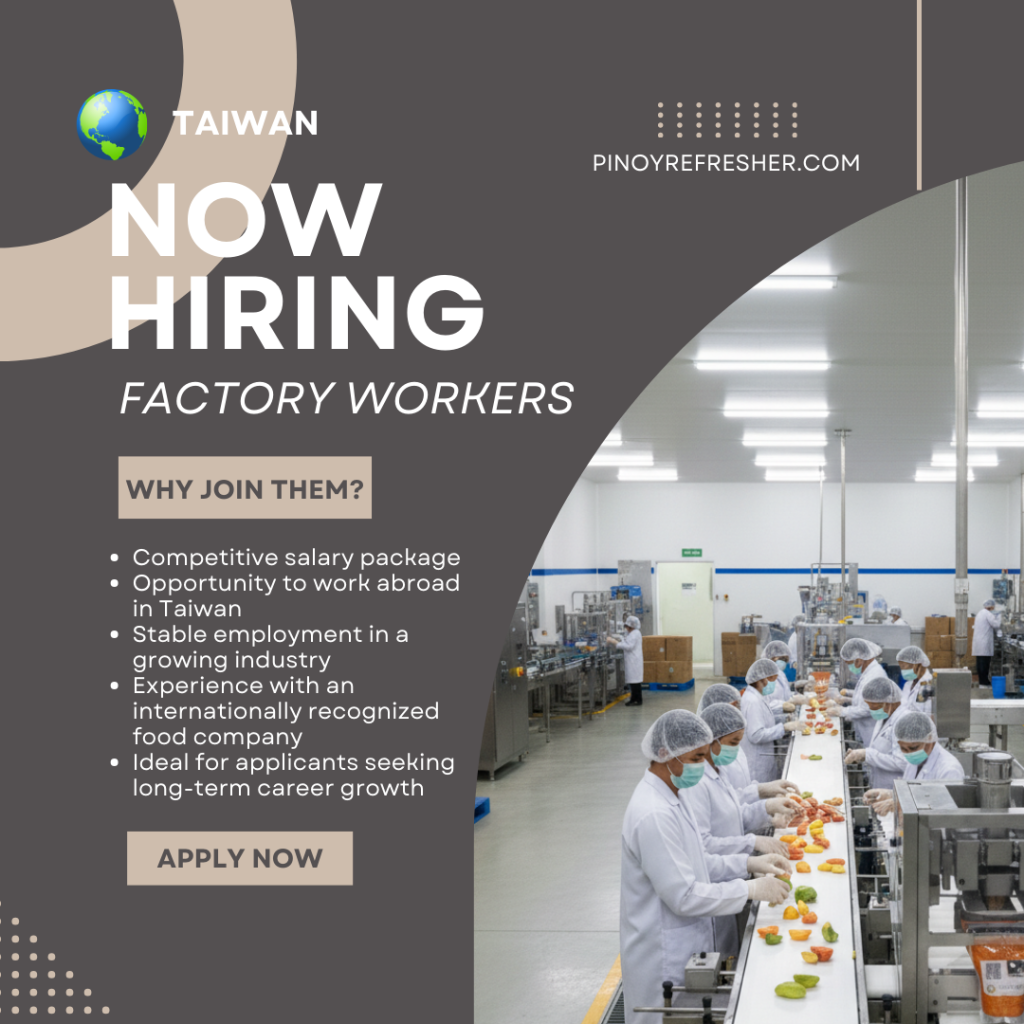 Taiwan Hiring Engineers for ASE Chungli Branch