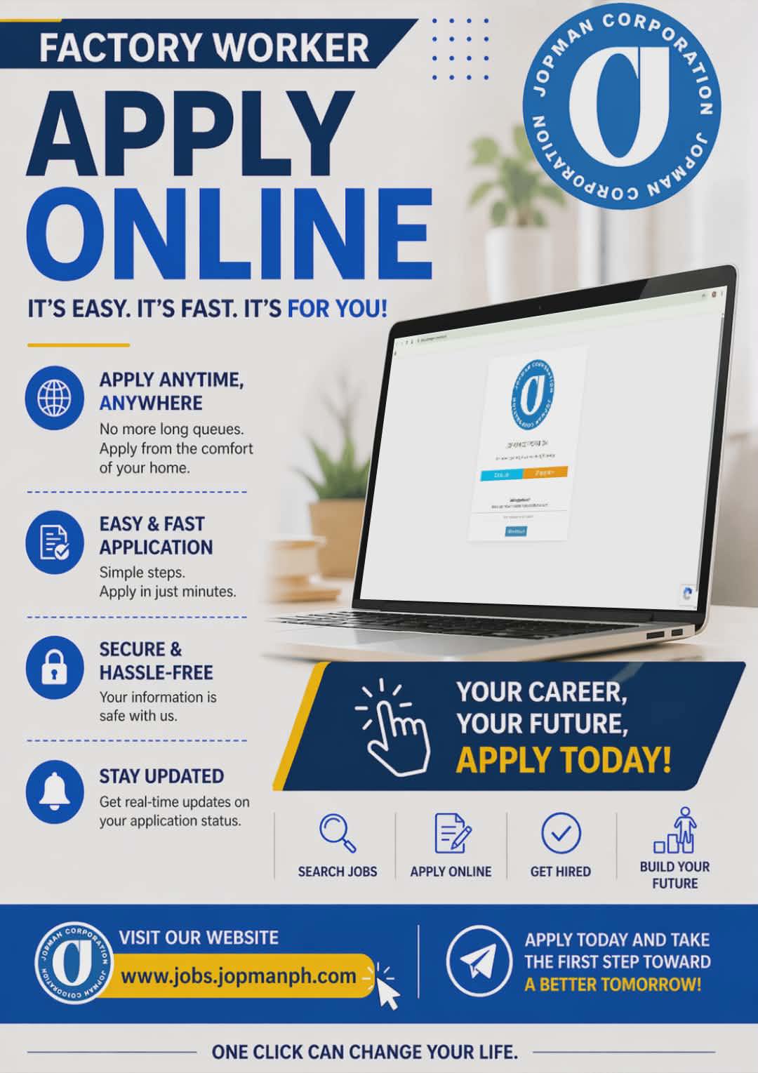 JOPMAN Corporation Opens Online Applications for Factory Workers