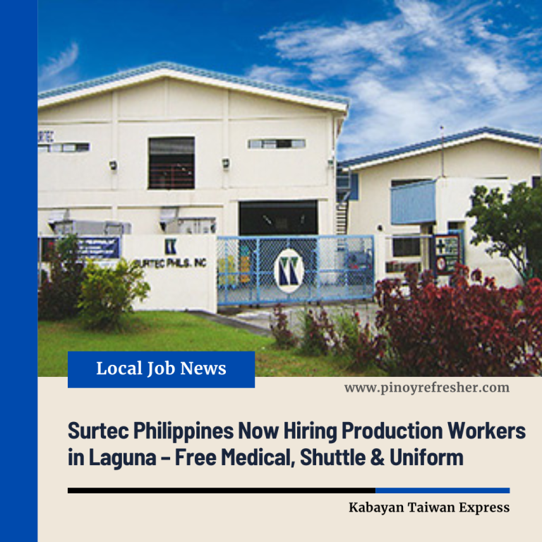 Surtec Philippines Now Hiring Production Workers in Laguna – Free ...