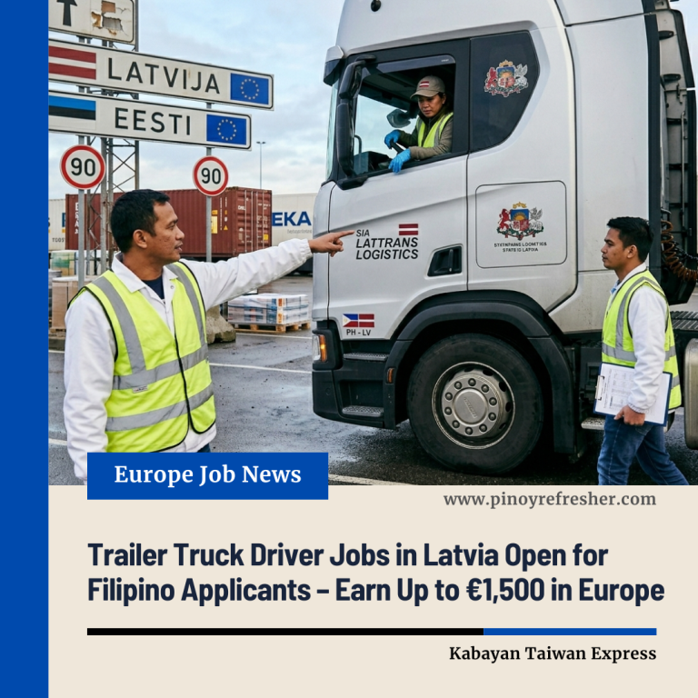 Trailer Truck Driver Jobs in Latvia Open for Filipino Applicants – Earn ...