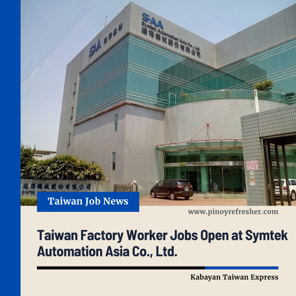 Now Hiring: Factory Workers for Taiwan – Apply Today with J’s ...