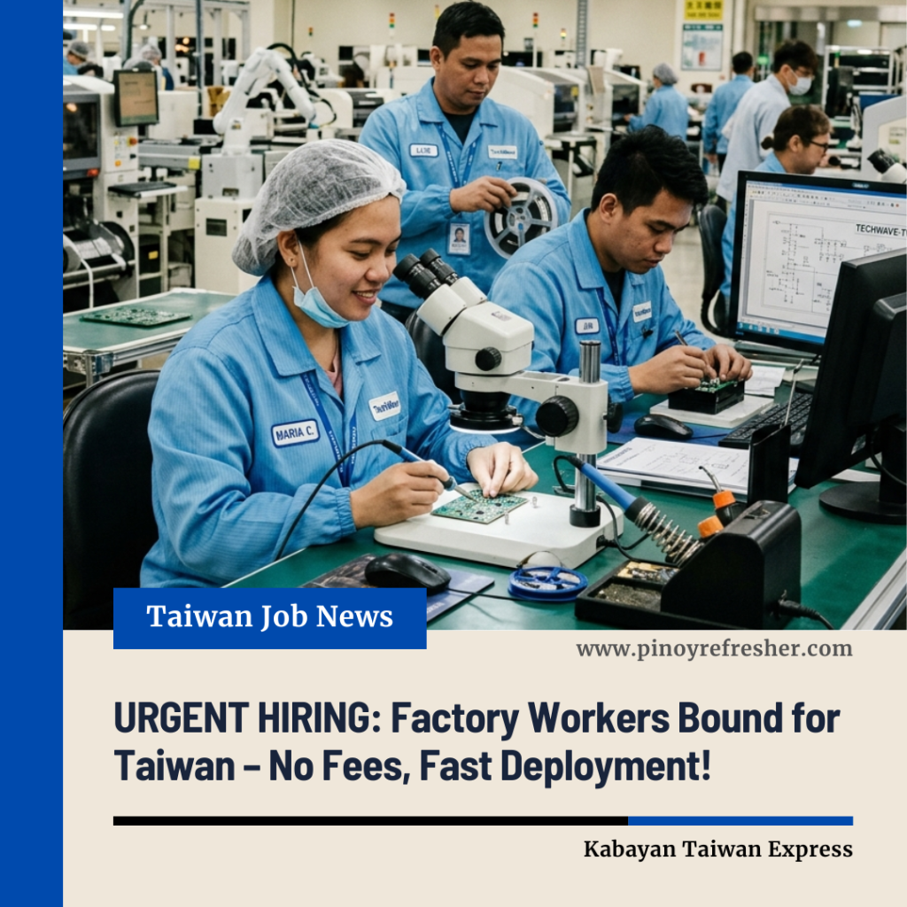 Taiwan Hiring Engineers for ASE Chungli Branch