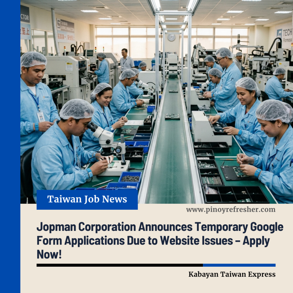 Taiwan Hiring Engineers for ASE Chungli Branch