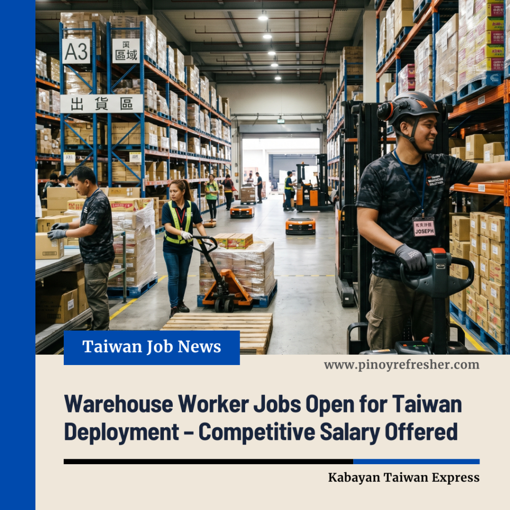 Garmin Taiwan Hiring Factory Workers | No Placement Fee