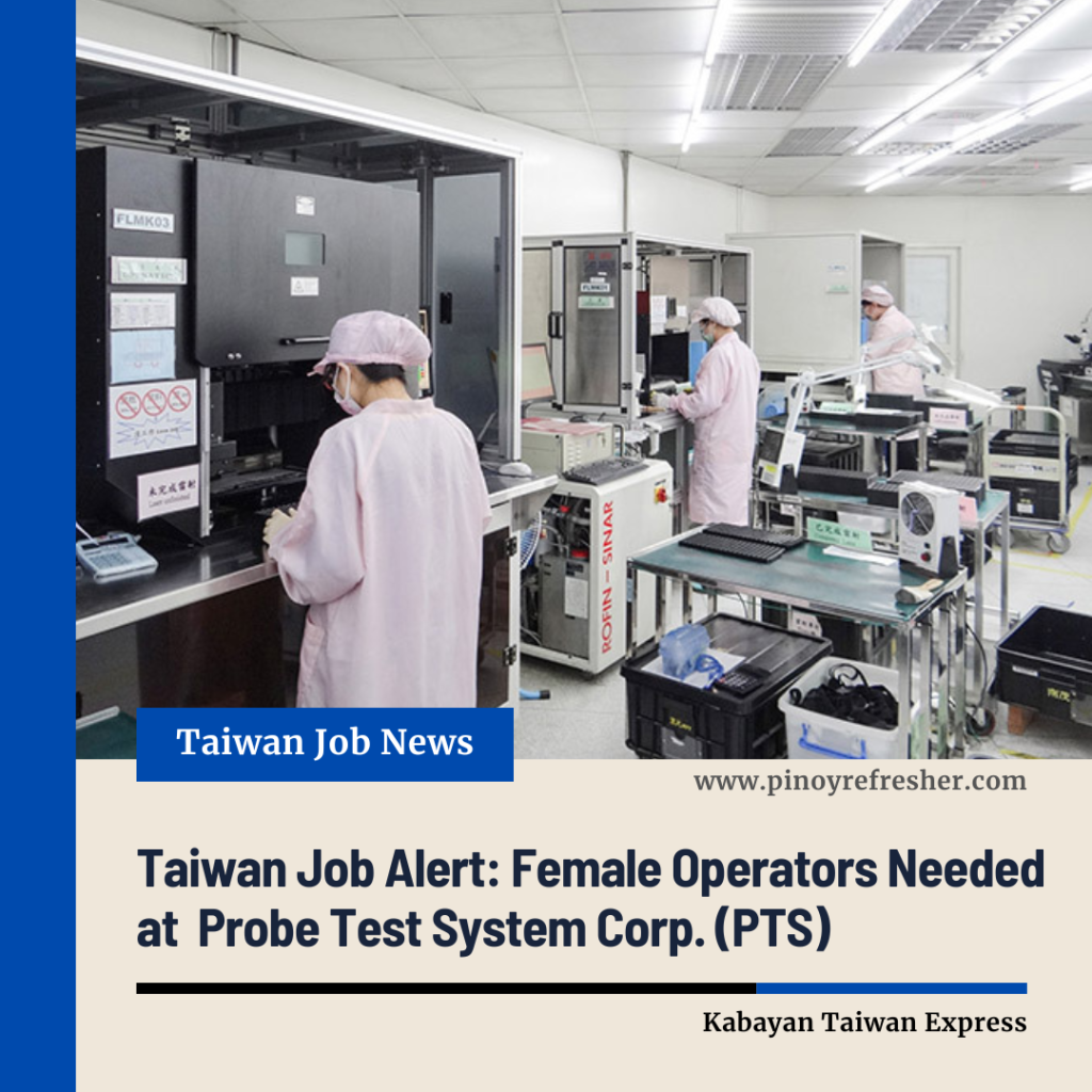 Urgent Hiring: Male Factory Workers Bound for Taiwan – Apply via JS ...