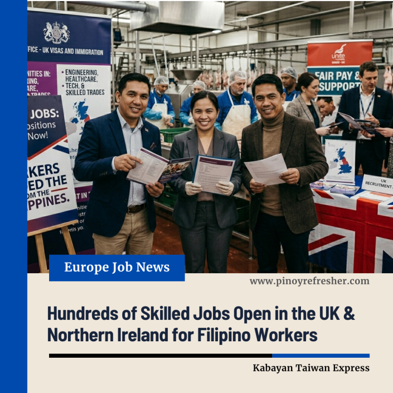 Hundreds of Skilled Jobs Open in the UK & Northern Ireland for Filipino ...